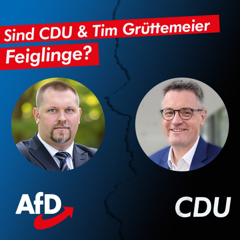 Sind CDU und Tim Grüttemeier Feiglinge? - AfD Aachen